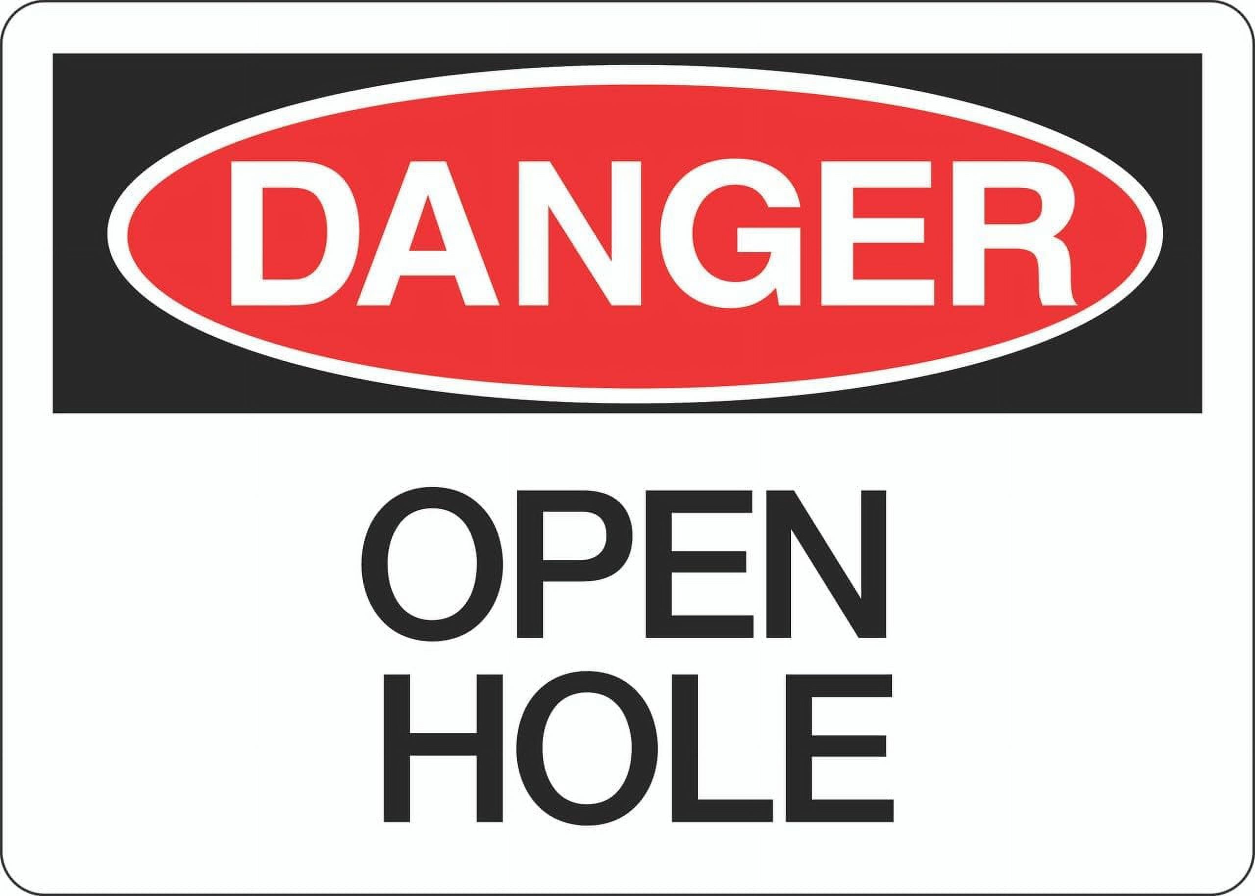 Danger Sign - Open Hole Safety Signs OSHA Safety Signs Metal Sign ...