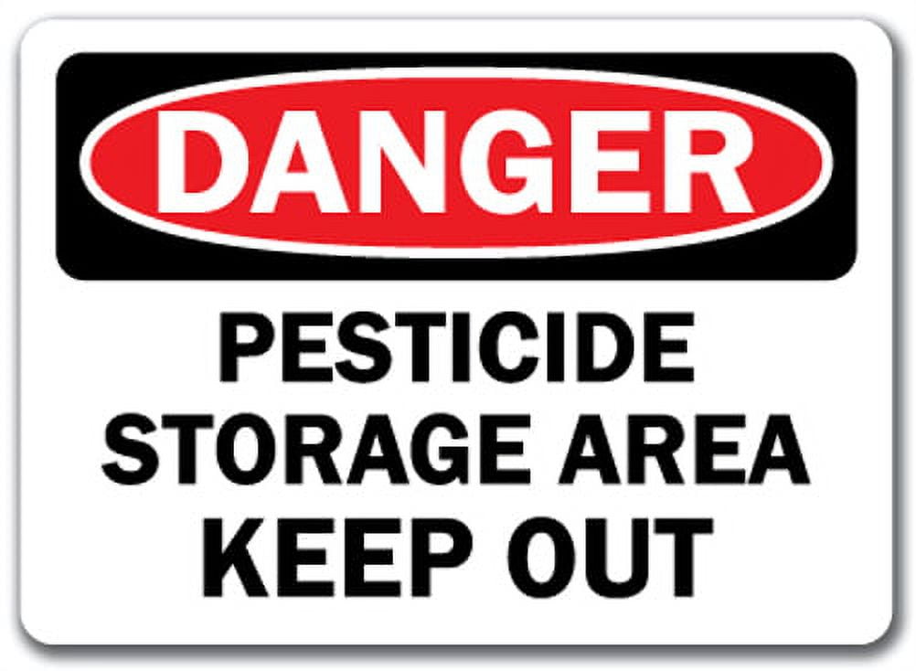 Danger Sign - Pesticide Storage Area Keep Out - 10" x 14" OSHA Safety ...