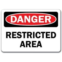 Danger Restricted Area Sign - Walmart.com