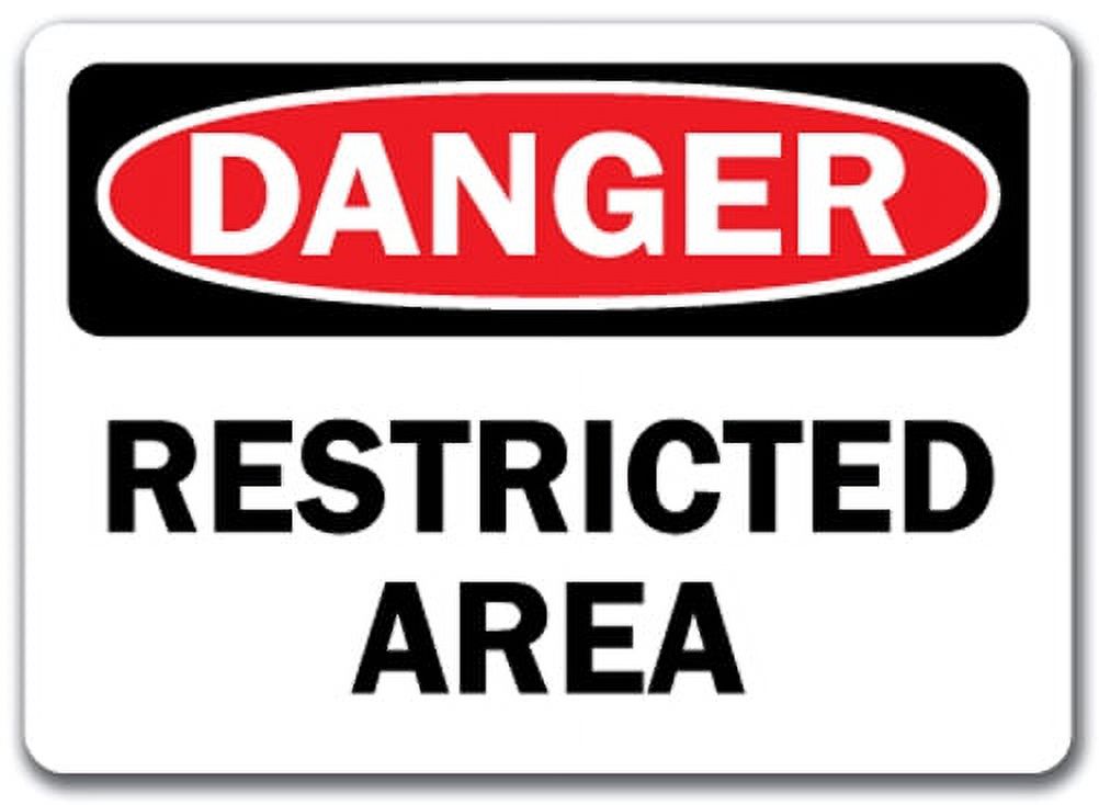 Danger Restricted Area Sign - Walmart.com