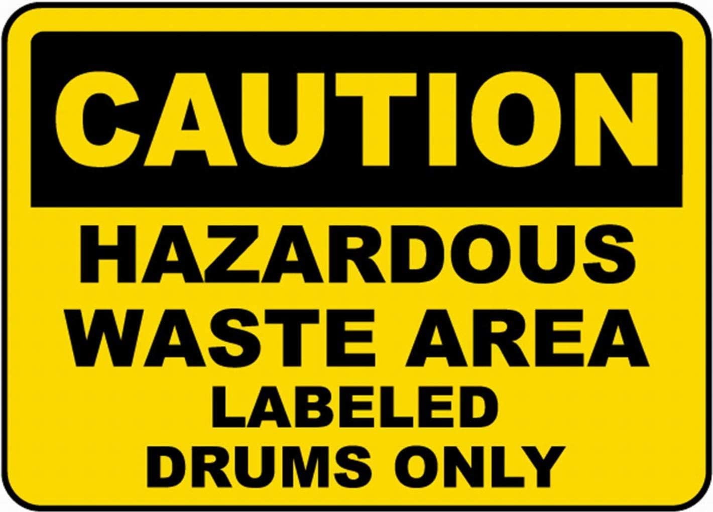 Danger Sign Safety Sign 12x16 Caution Hazardous Waste Area Sign Notice ...