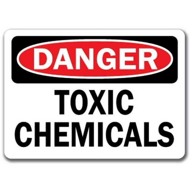 Danger Sign - Toxic Chemicals - 10" x 14" OSHA Safety Sign - Walmart.com