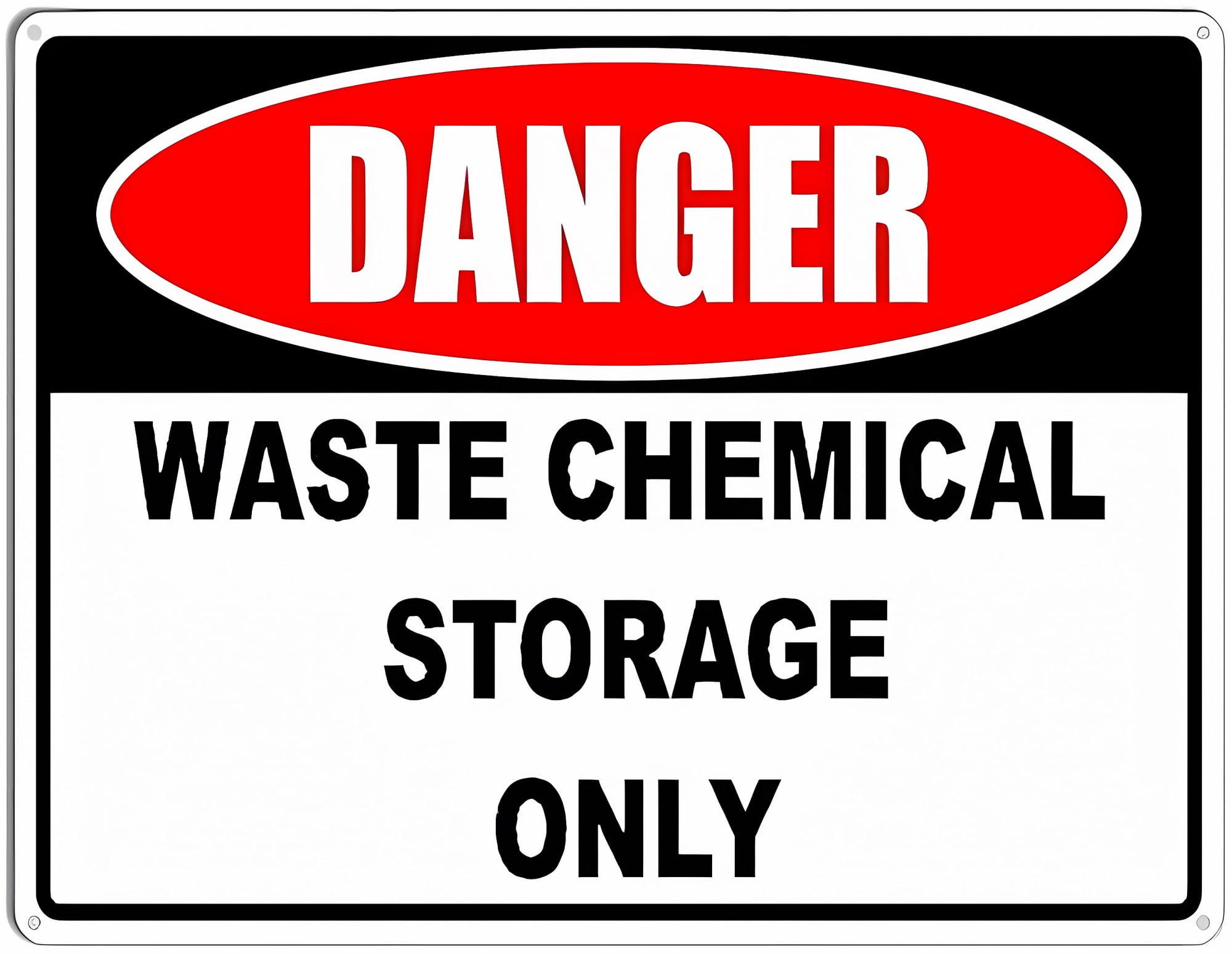 Danger Sign Waste Chemical Storage Only - 8"x12" Aluminum Tin Wall ...
