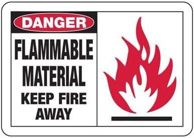 Danger Signs - Flammable Material Keep Fire Away Safety & Compliance ...
