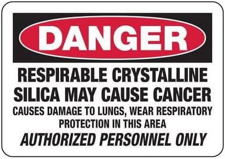 Danger Signs - Respirable Crystalline Silica Safety & Compliance Signs ...