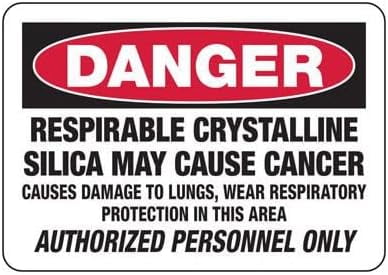 Danger Signs - Respirable Crystalline Silica Safety & Compliance Signs ...