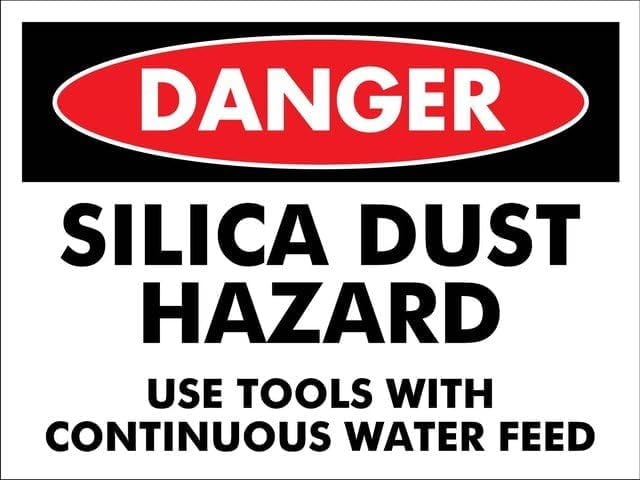 Danger Silica Dust Hazard Use Tools Sign Restriction Alert Attention ...