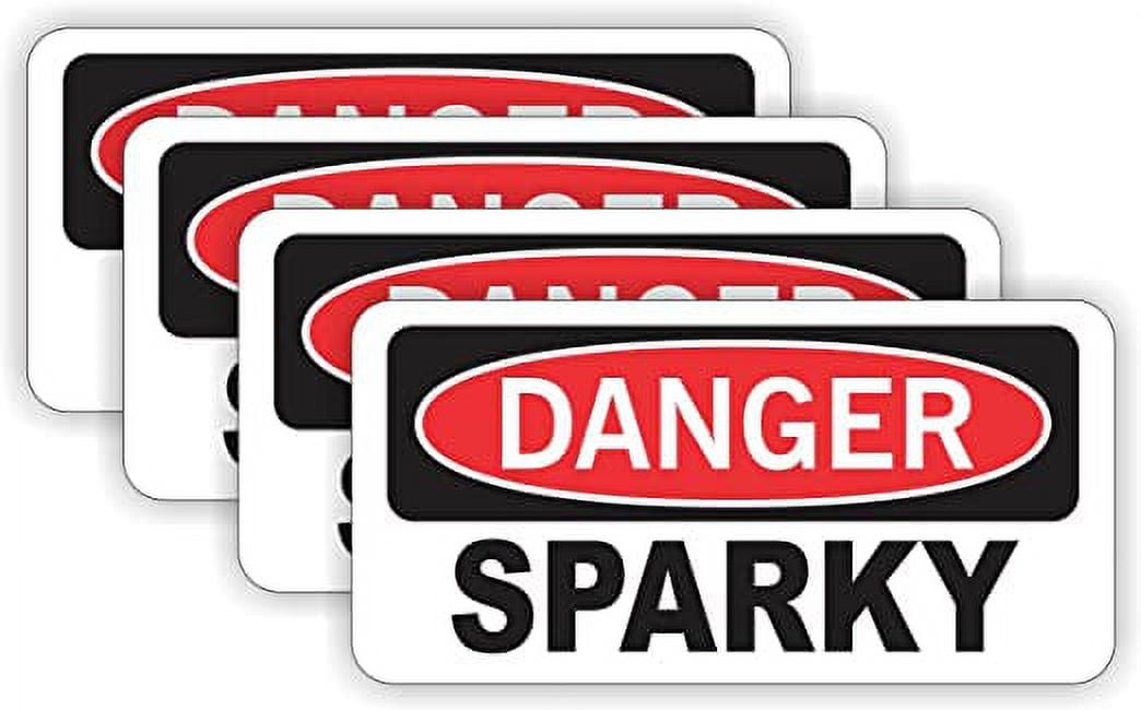 Danger – Sparky Hard Hat Sticker / Decal / Label Tool Lunch Box Helmet ...