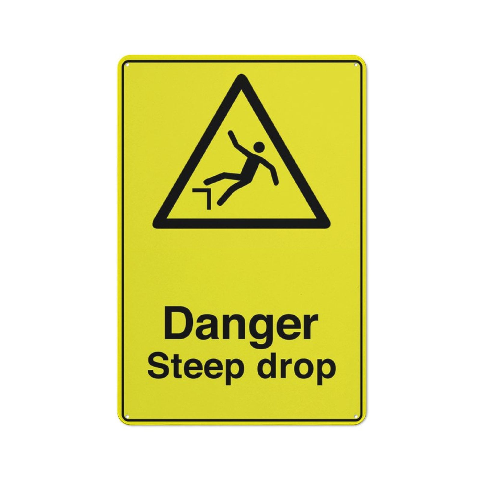 Danger Steep Drop Sign 8 X 12 Inches Rust Free Aluminum - Uv Protected ...