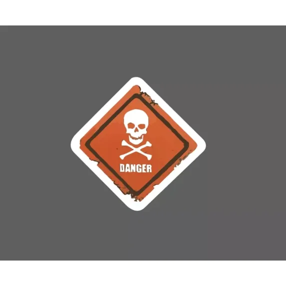 Danger Sticker Skull Rusty Waterproof Sticker Phone Decal Water Bottle ...