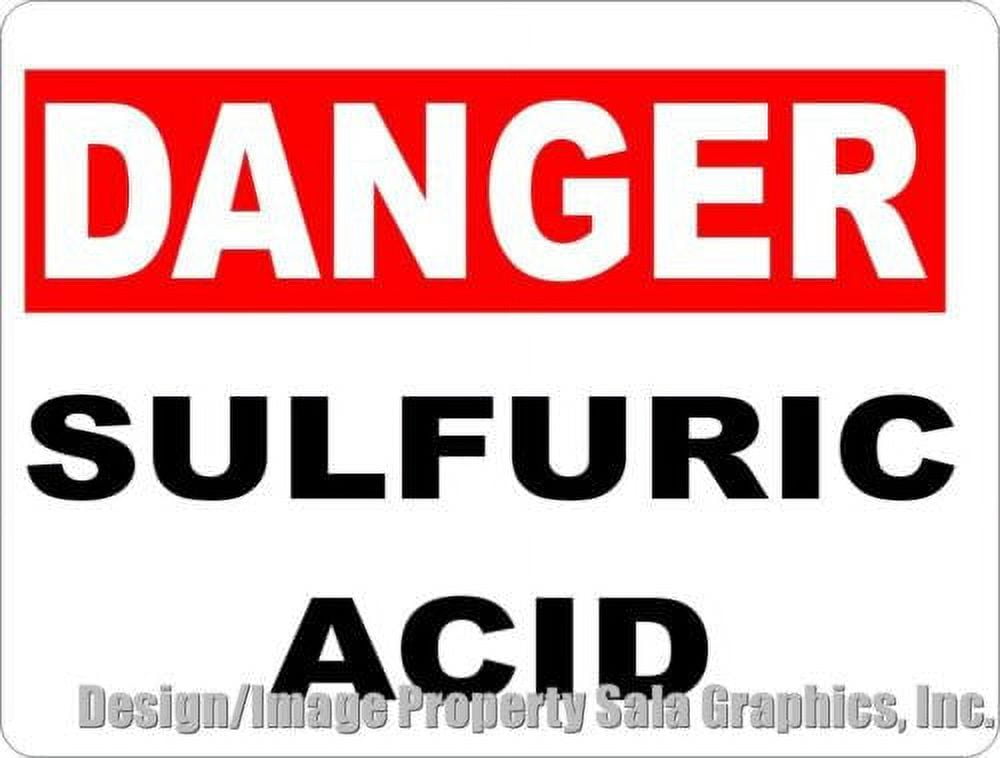 Danger Sulfuric Acid Sign - Walmart.com