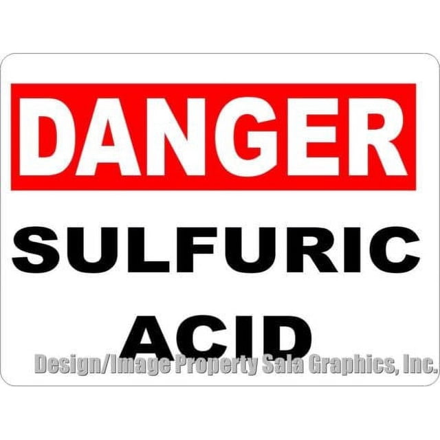 Danger Sulfuric Acid Sign - Walmart.com