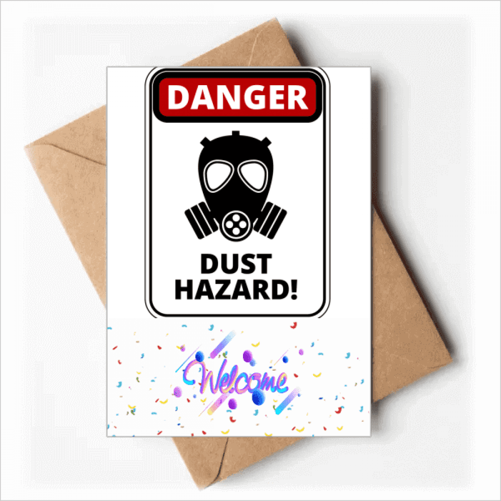 Danger Symbol Dust Hazard Warning Signs Welcome Back Greeting Cards ...