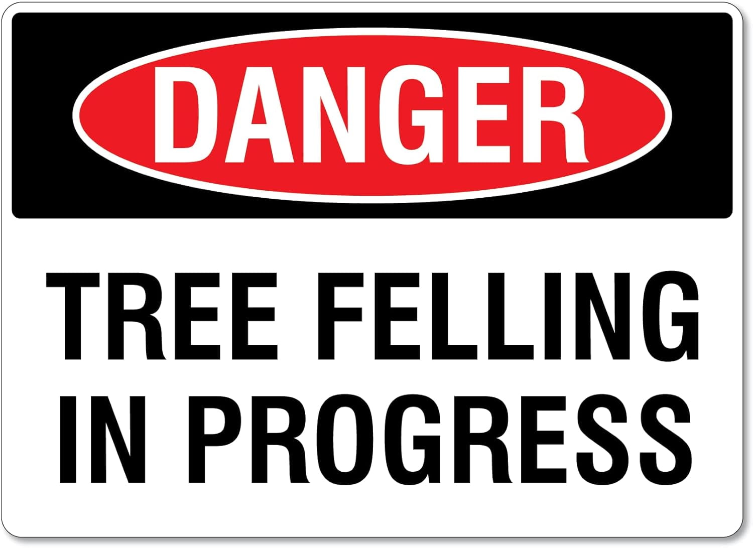 Danger Tin Sign Danger Tree Felling in Progress Funny Aluminum Sign ...