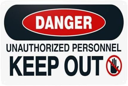 Danger Unauthorized Personnel Keep Out With Graphic Warning Sign, Do ...