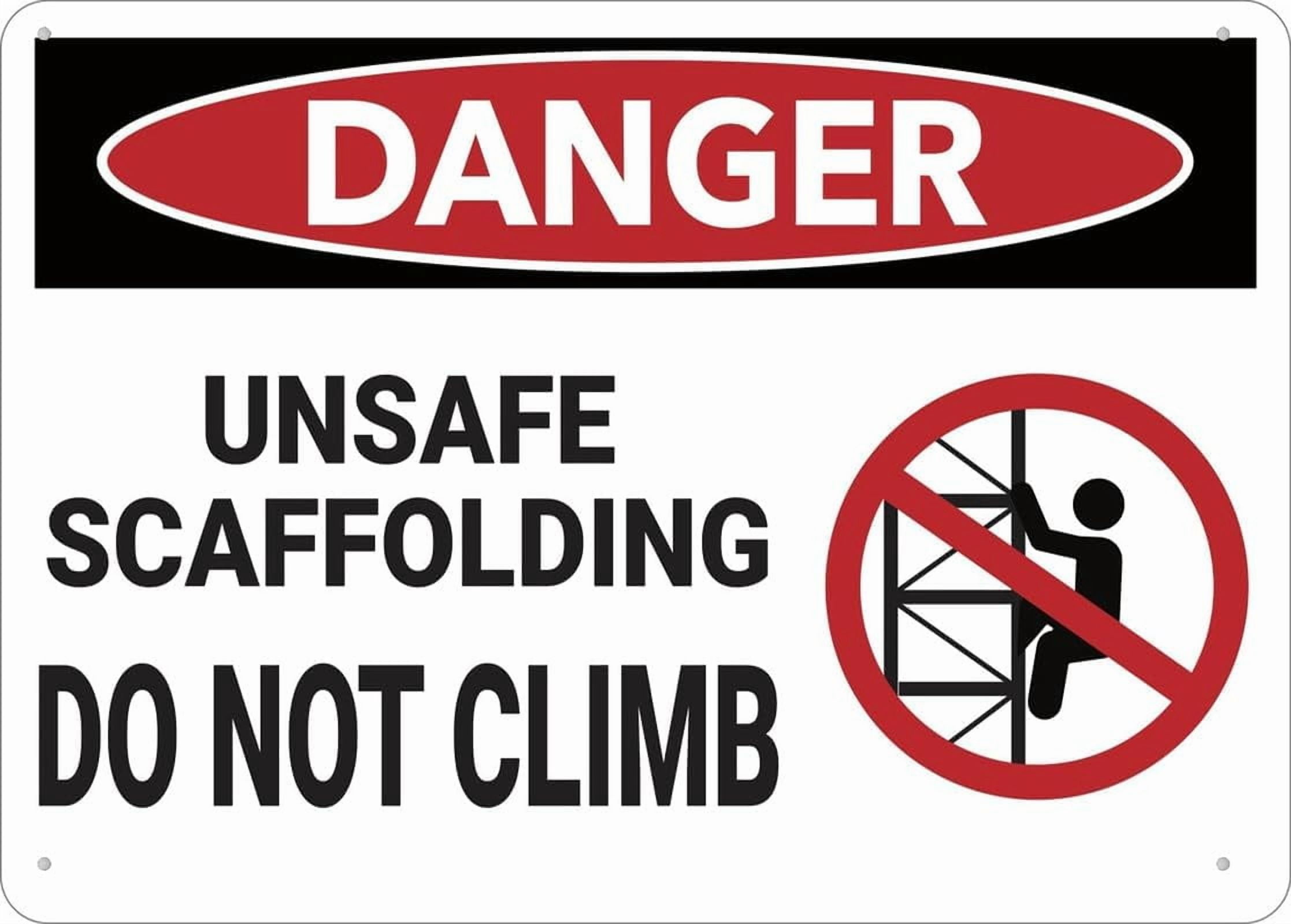 Danger Unloading Caustic Area Sign 8 X 12 Inches Rust Free Aluminum ...