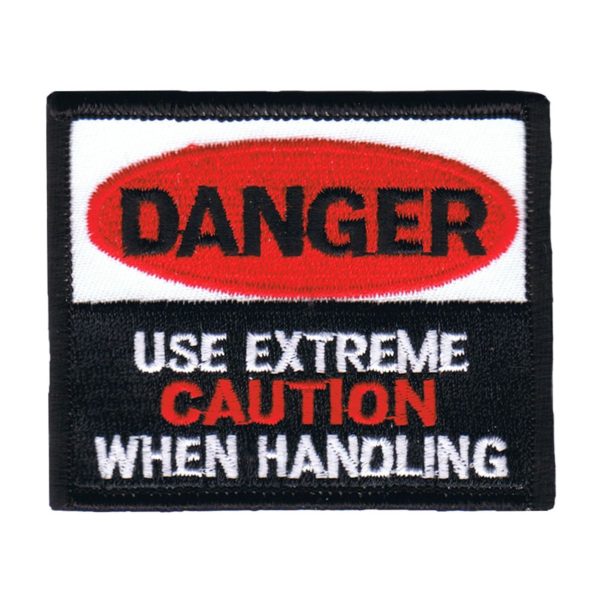 Danger Use Extreme Caution Patch Warning Sign Badge Embroidered Iron On ...