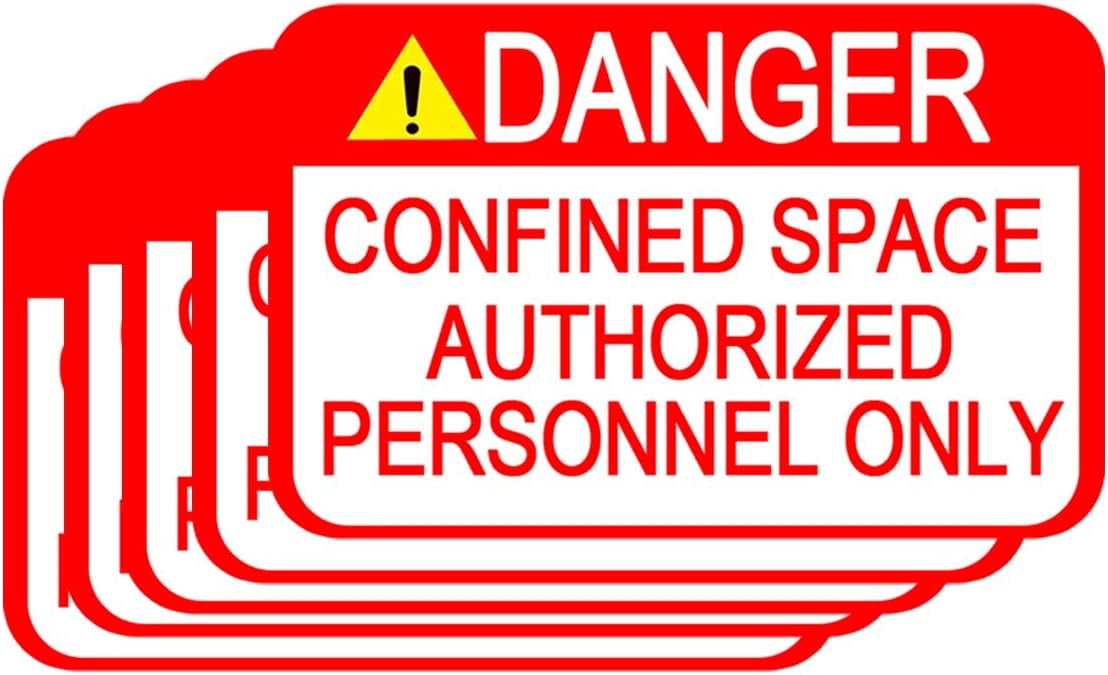 Danger Warning Signs Confined Space Authorized Personnel Only Sticker 5 ...