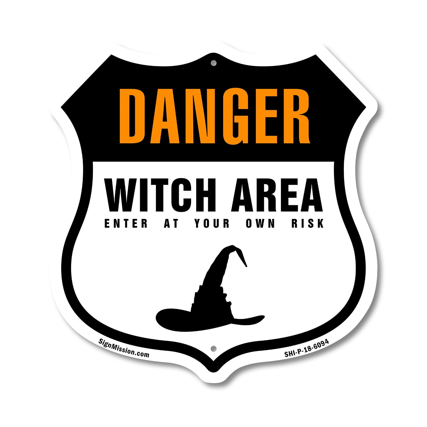 Danger Witch Area Enter At Your Own Risk (2 Pack) 12 inch X 12 inch ...
