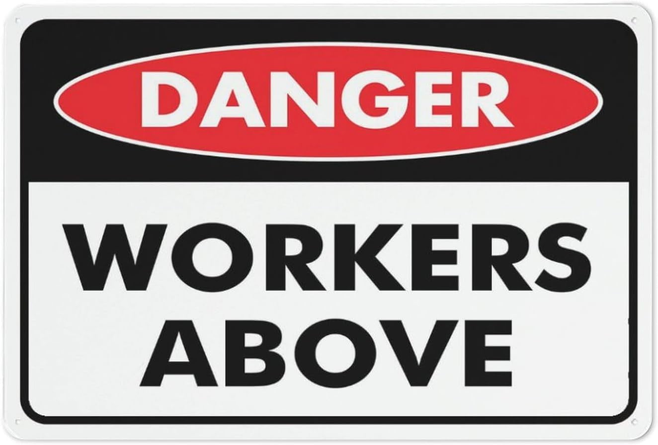 Danger Work At Height Sign 8X12 Inch Rust Free Aluminum Easy To Read ...