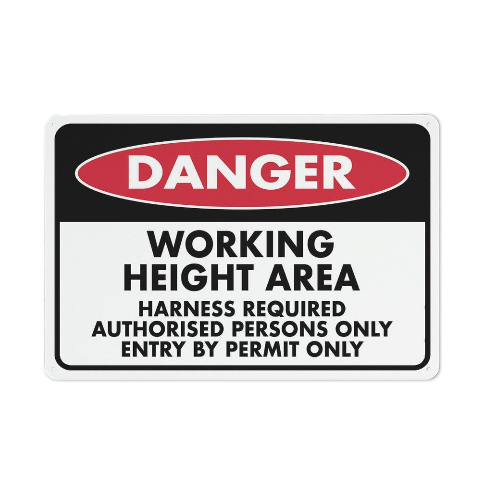 Danger Working Height Area Sign 8"X12" Rust Free Aluminum Signs Outdoor ...