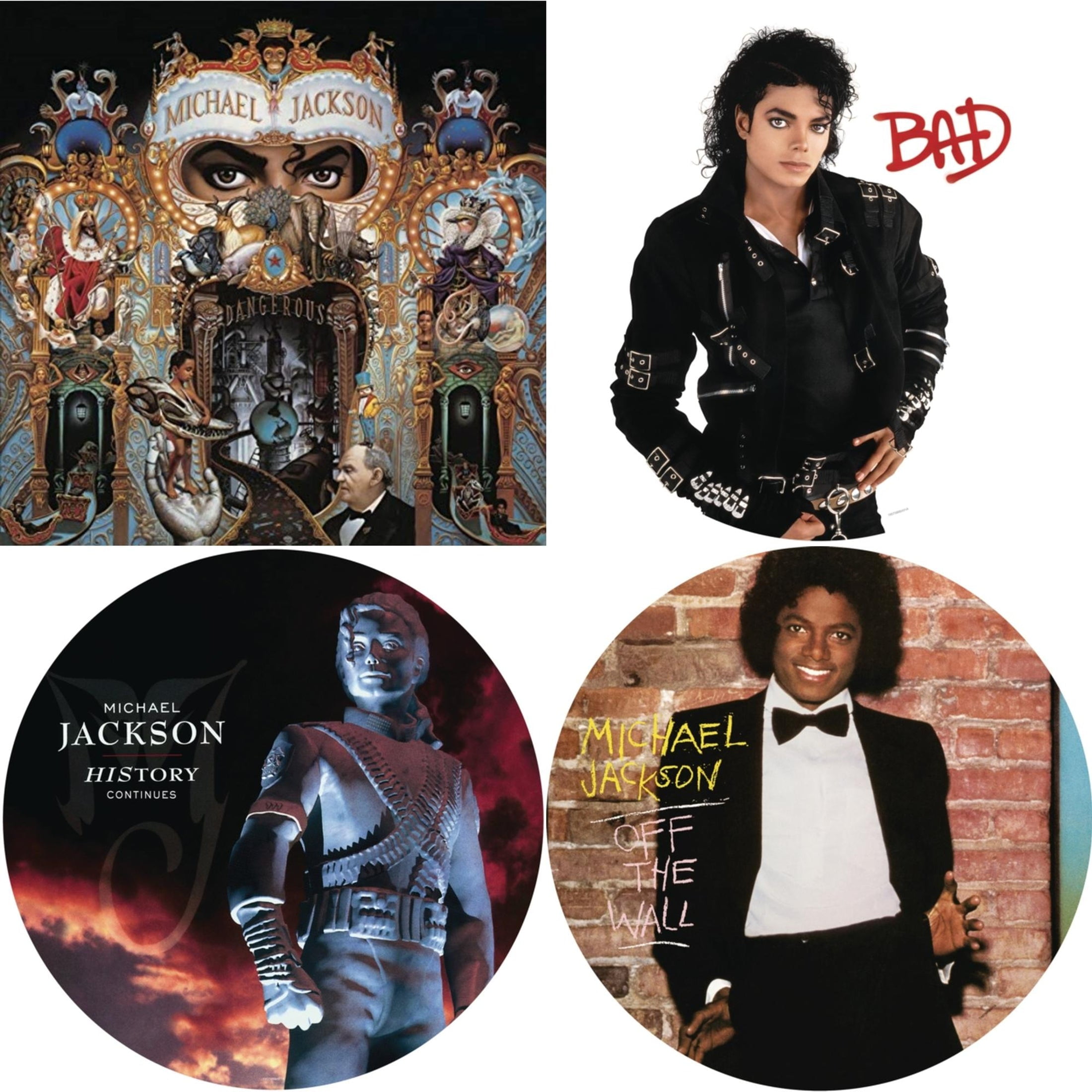 Dangerous (180G/2LP) & Bad (Picture Disc) & History: Continues (2LP ...