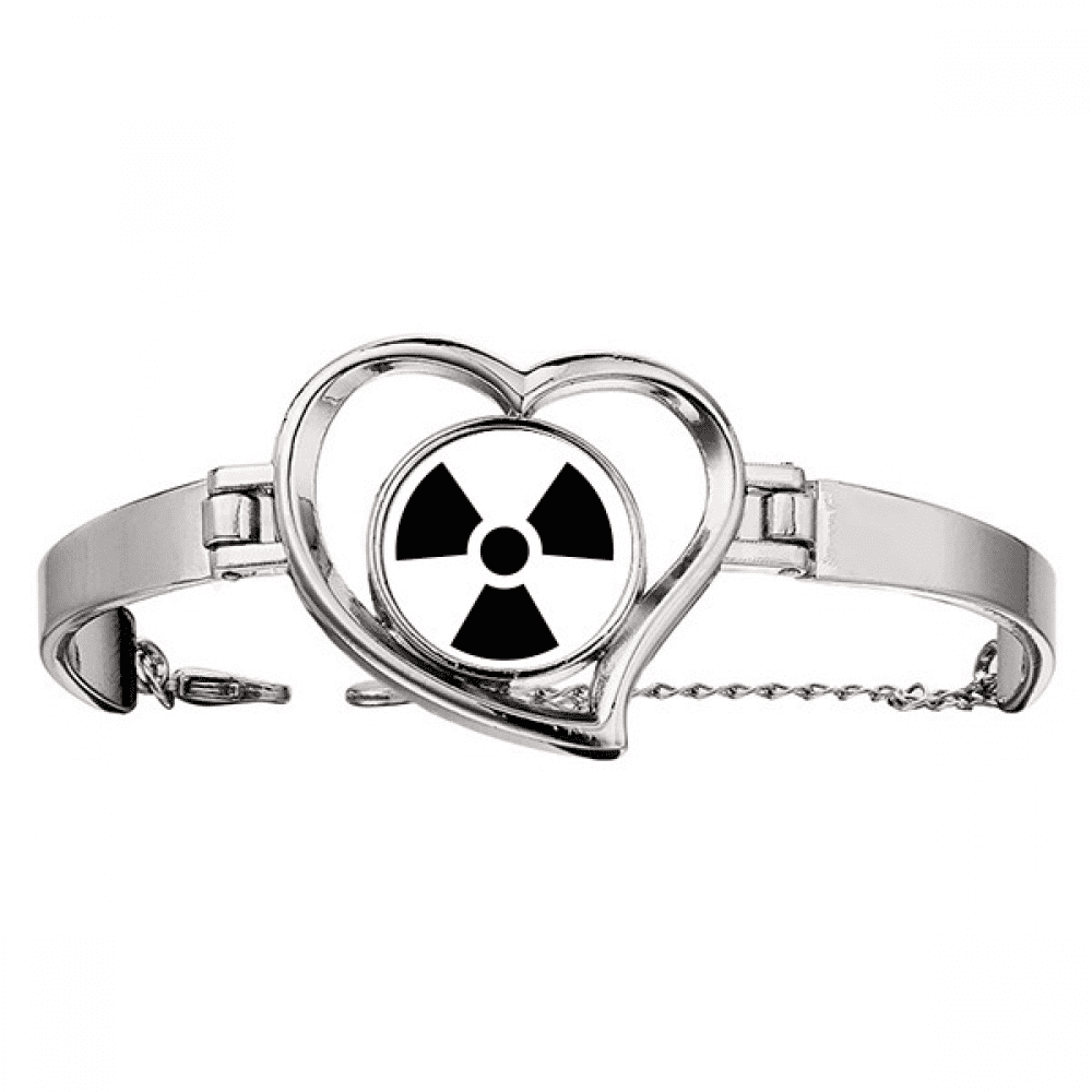 Dangerous Checal Toxic Radiation Pattern Bracelet Heart Jewelry Wire ...