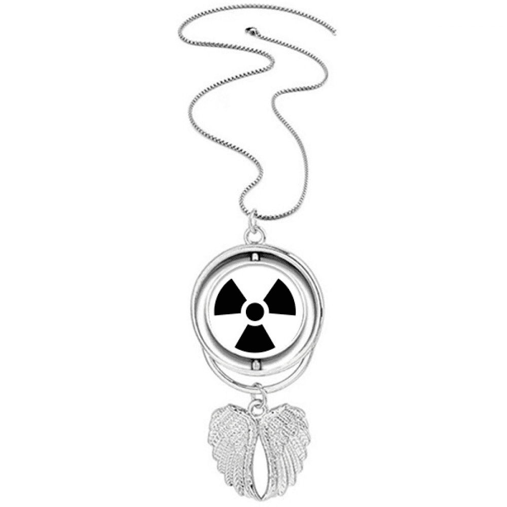 Dangerous Checal Toxic Radiation Pattern Pendant Angel Wings Rotating ...