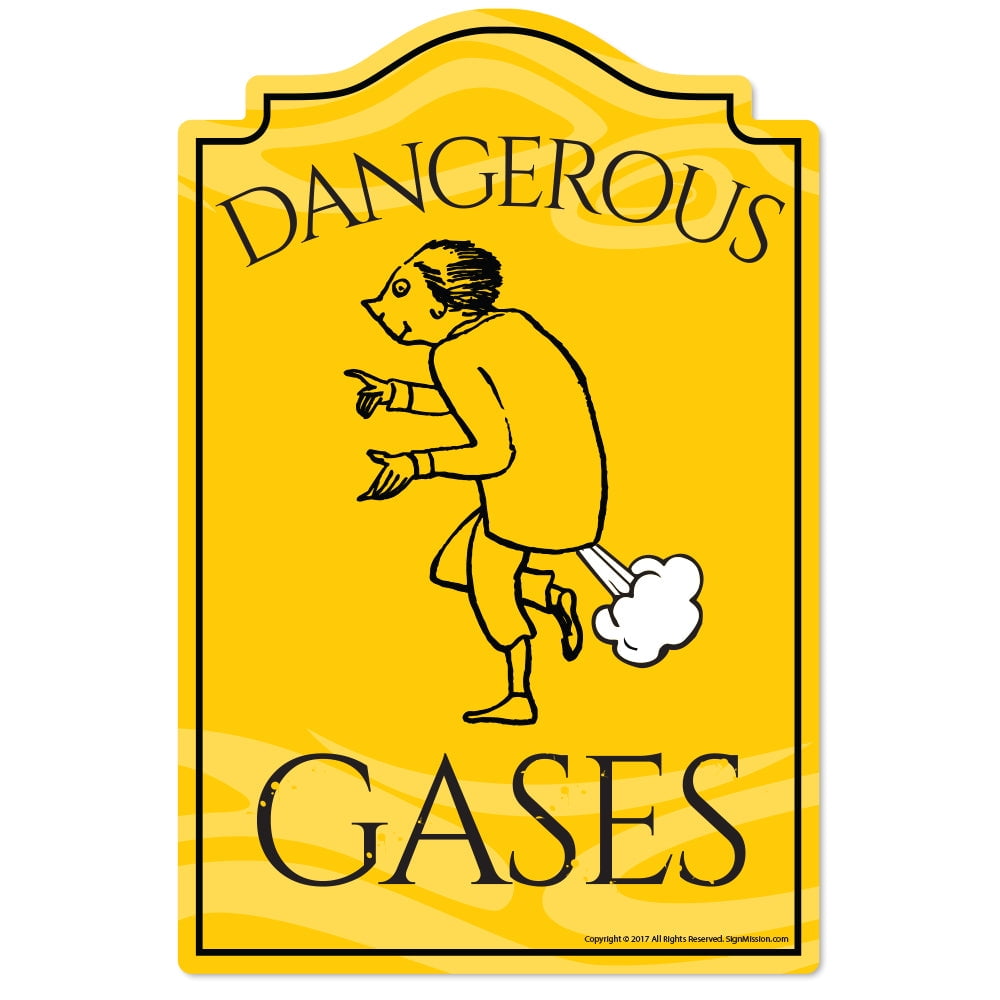 Dangerous Gases Novelty Sign | Indoor/Outdoor | Funny Home Décor for ...