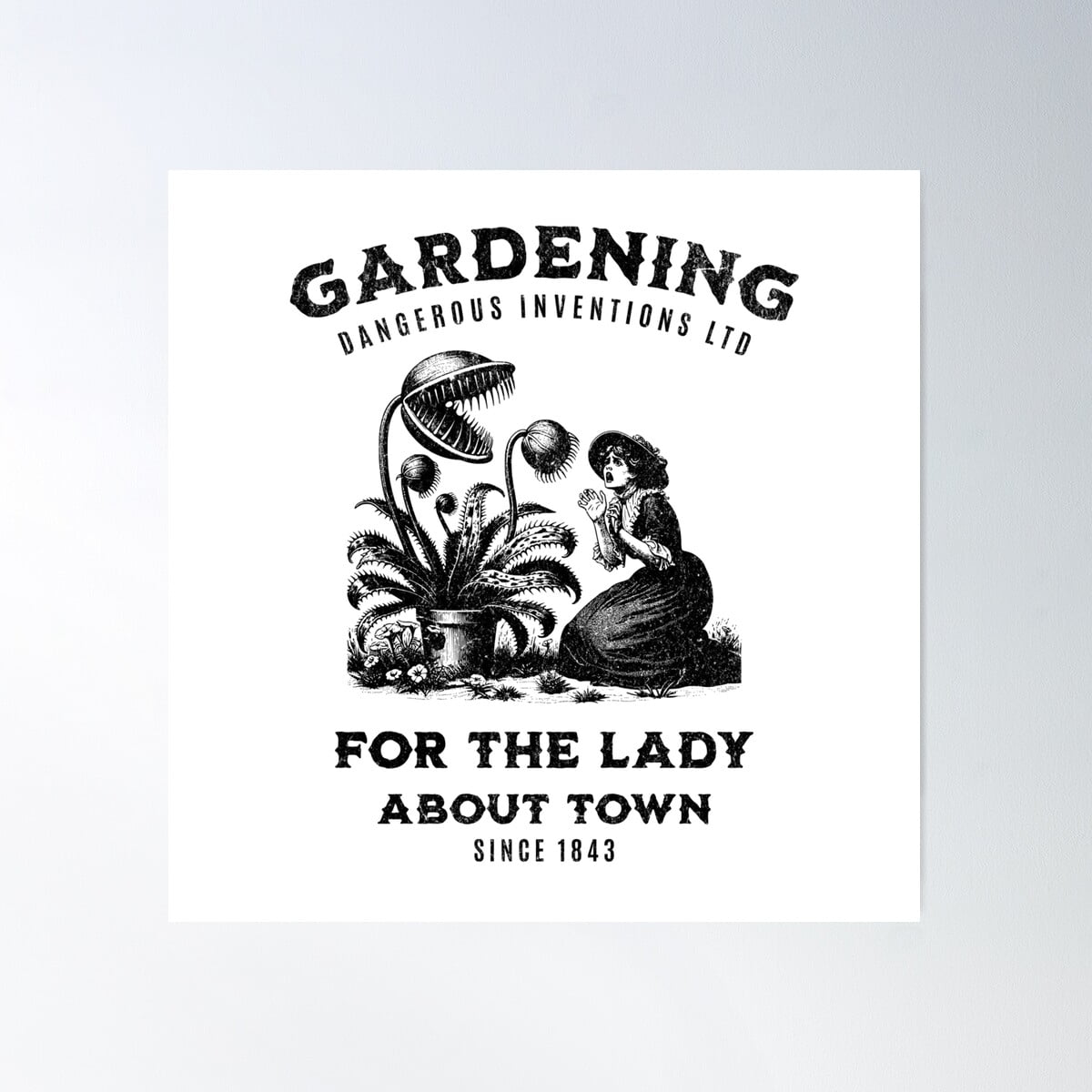 Dangerous Inventions Ltd - Gardening (Lady) Poster Wall Art, Modern ...