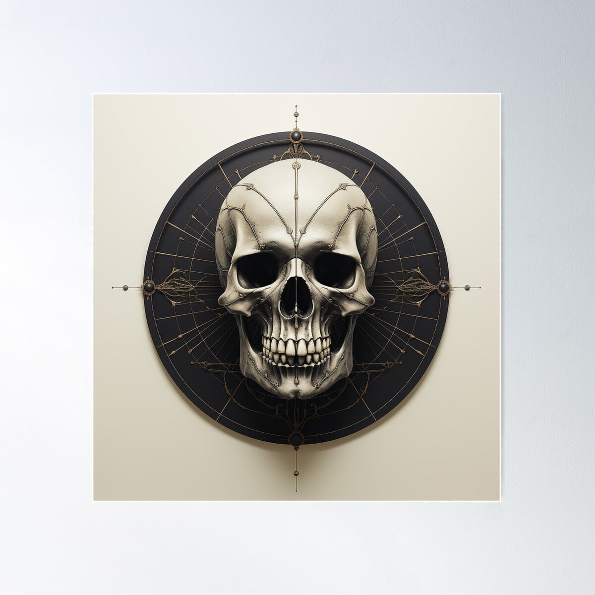 Dangerous Skull Poster Wall Art, Modern Wall Decor For Living Room ...