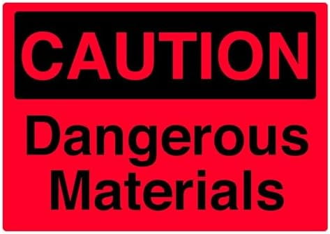 Dangerous materials caution sign Danger & Warning signs Metal Tin Sign ...
