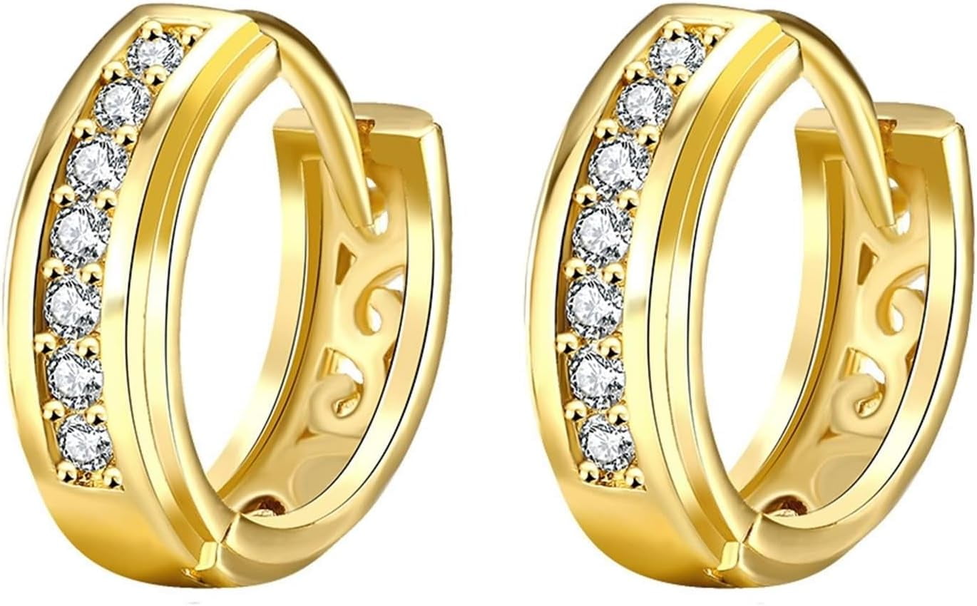 Dangle Hoop Earrings for Women, Stackable Earrings Set with Cubic ...