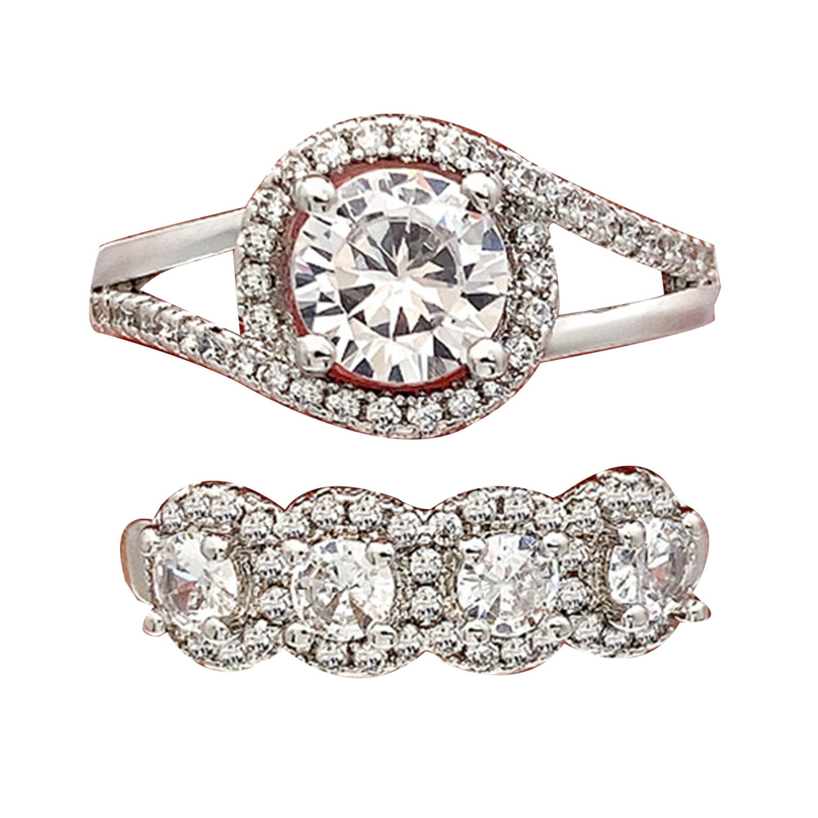 Dangle Rings for Women Finger Simple Engagement Banquet Ladies ...