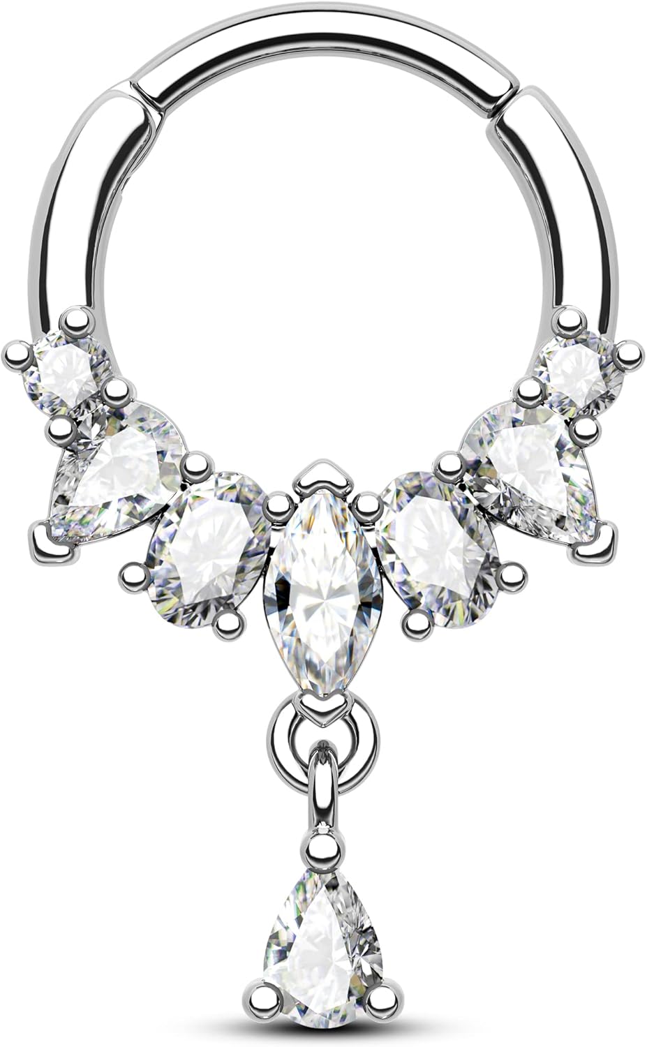 Dangle Septum Ring 16G Septum Jewelry Sparkly Helix Daith Earrings for ...