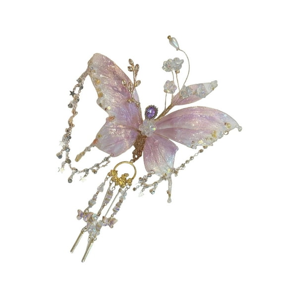 Dangling Butterfly Hair Clip Chinese Ancient Costume Hair Pin Bun Updos ...