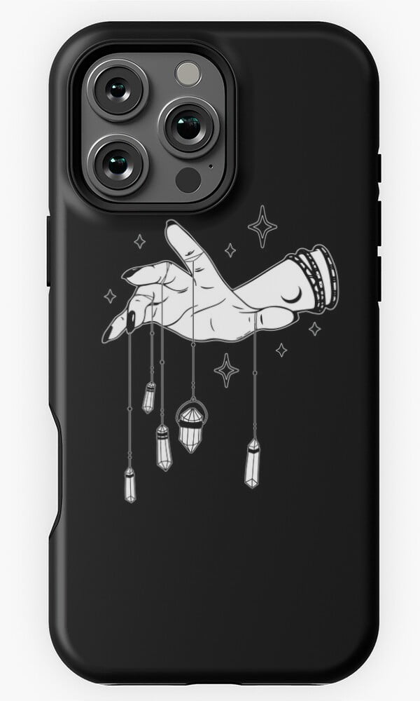 Dangling Crystals Gothic Design Phone Case for iPhone 11 12 13 14 15 16 ...