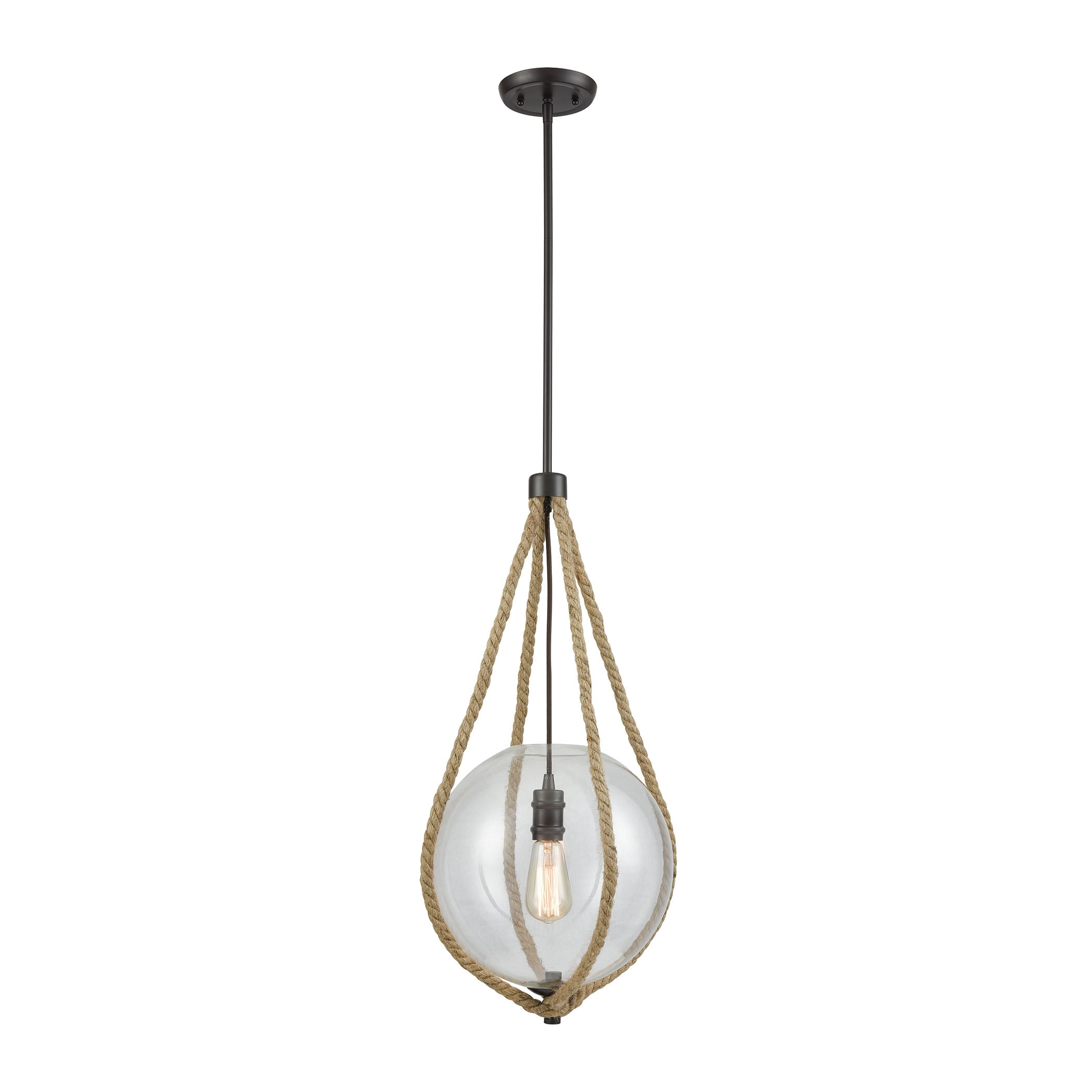 Elk Transitional Dangling Rope 1 Pendant Oil Rubbed Bronze 10714/1 ...