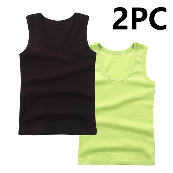 Danhjin 2 Pack Basic Tank Tops for Boys Girls Toddlers Summer Spring ...