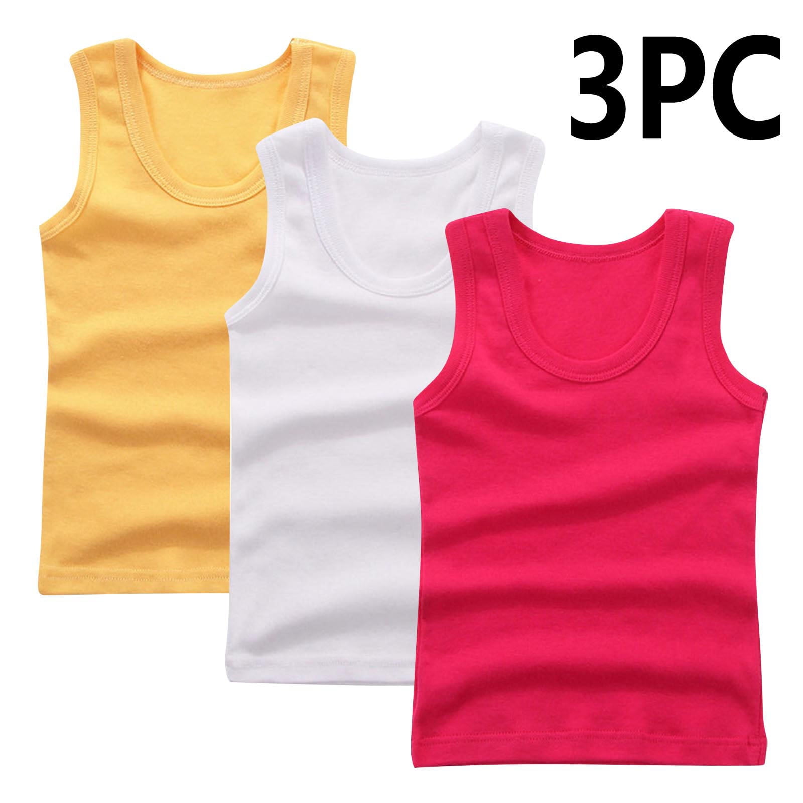 Danhjin 3 Pack Basic Tank Tops for Boys Girls Toddlers Summer Spring ...