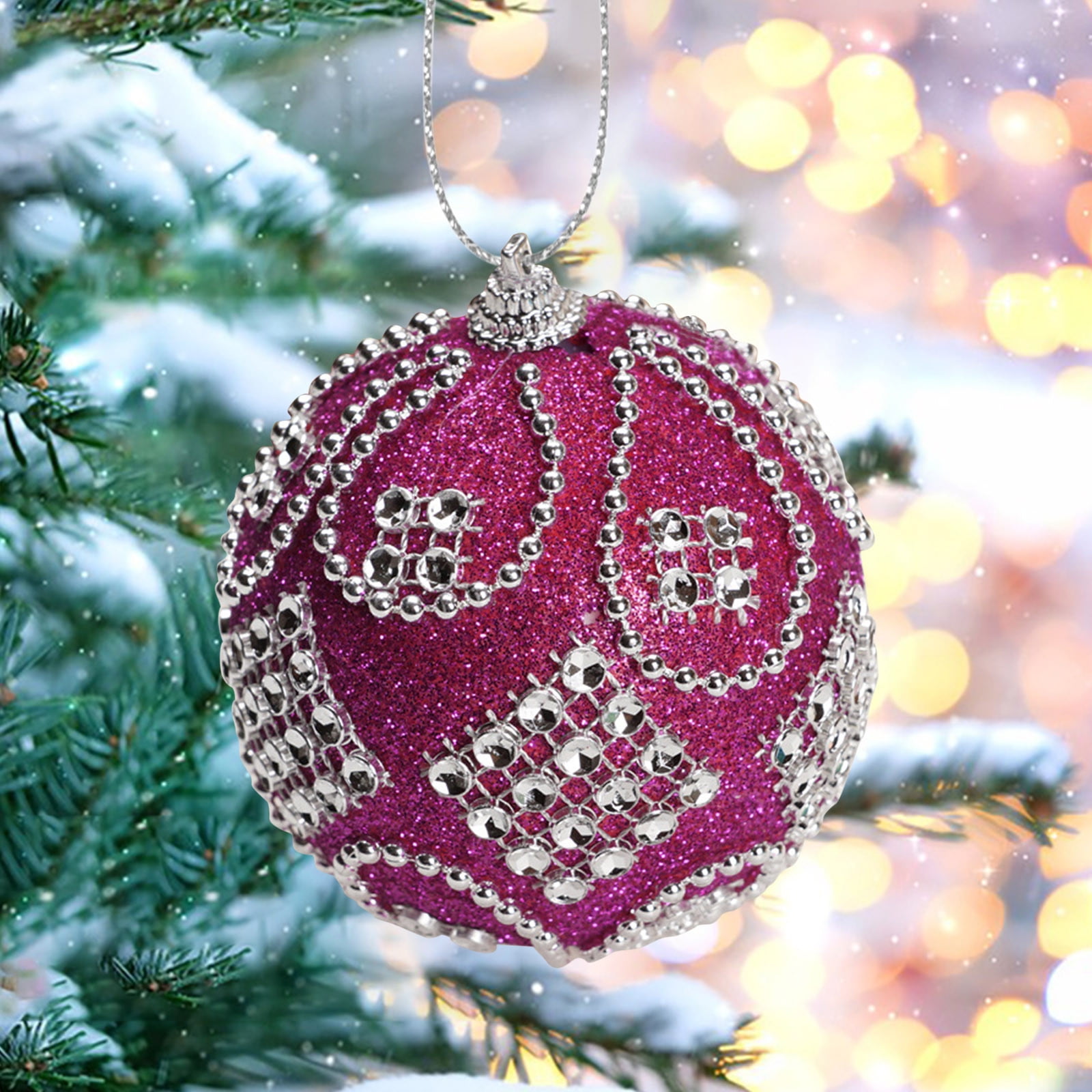 Danhjin Christmas Balls, 3.14in Christmas Decorations Shatterproof Foam ...