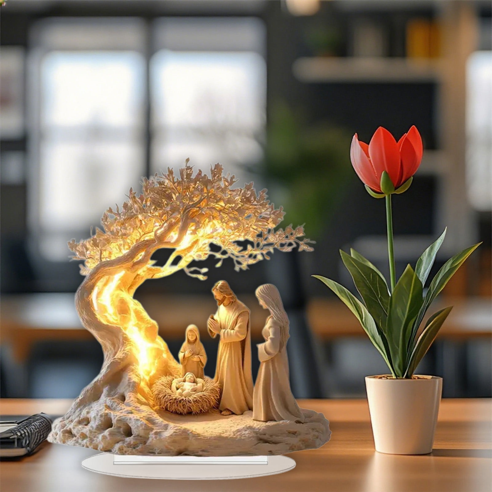 Danhjin Christmas Table Decor, Acrylic Standing Signage Ornament for ...