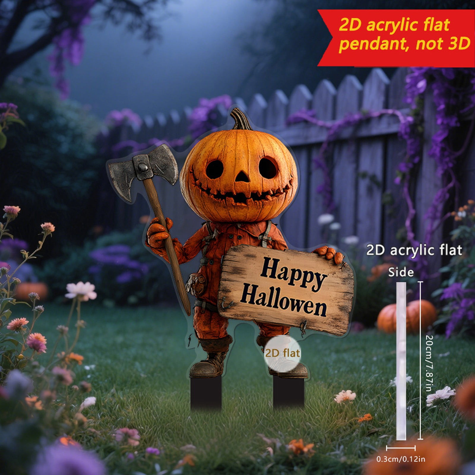 Danhjin Halloween Yard Stakes, Skeleton Doll Ground Insertion Series 2D ...