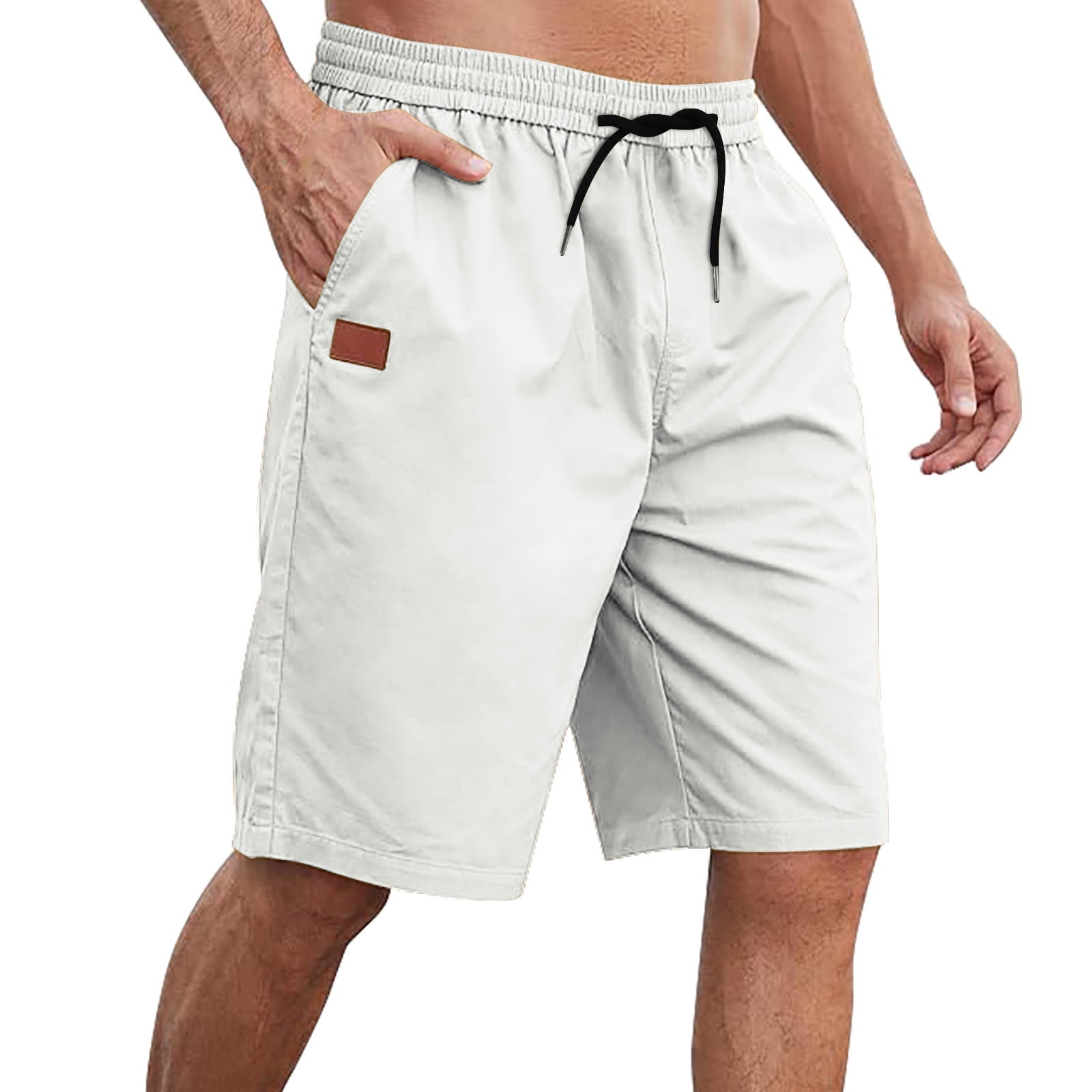 Danhjin Mens Shorts Cargo, 2024 Elastic Waist Bermuda Shorts Summer ...