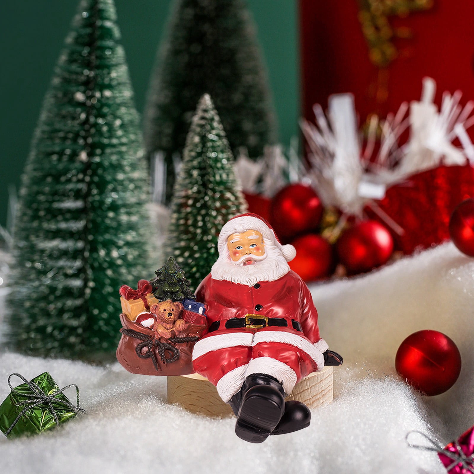 Danhjin Santa Claus Figurines Set, 7.09*6.11*3.75in Table Decoration ...