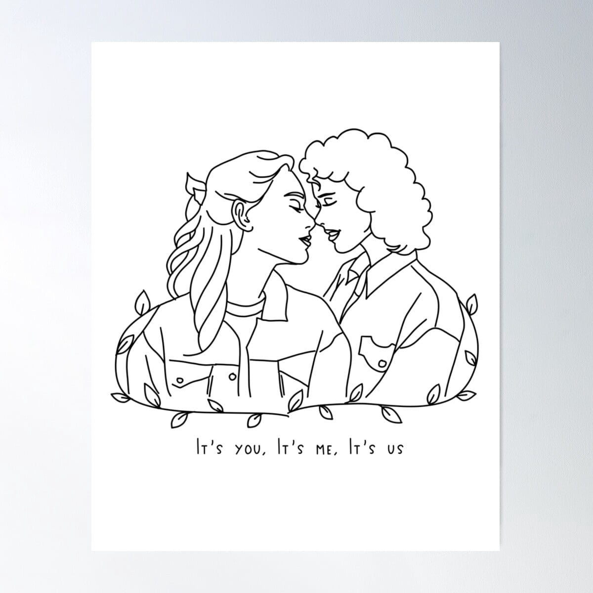Dani And Jamie Line Art | Haunting Of Bly Manor | Lgbt | Lesbian Poster ...