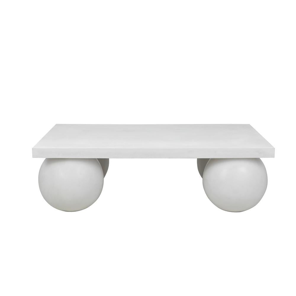 Dani Rectangle Coffee Table Medium In Ivory - Walmart.com
