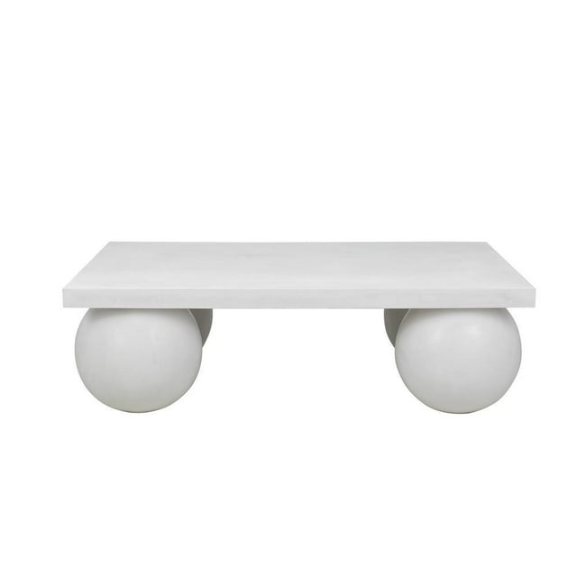 Dani Rectangle Coffee Table Medium In Ivory - Walmart.com