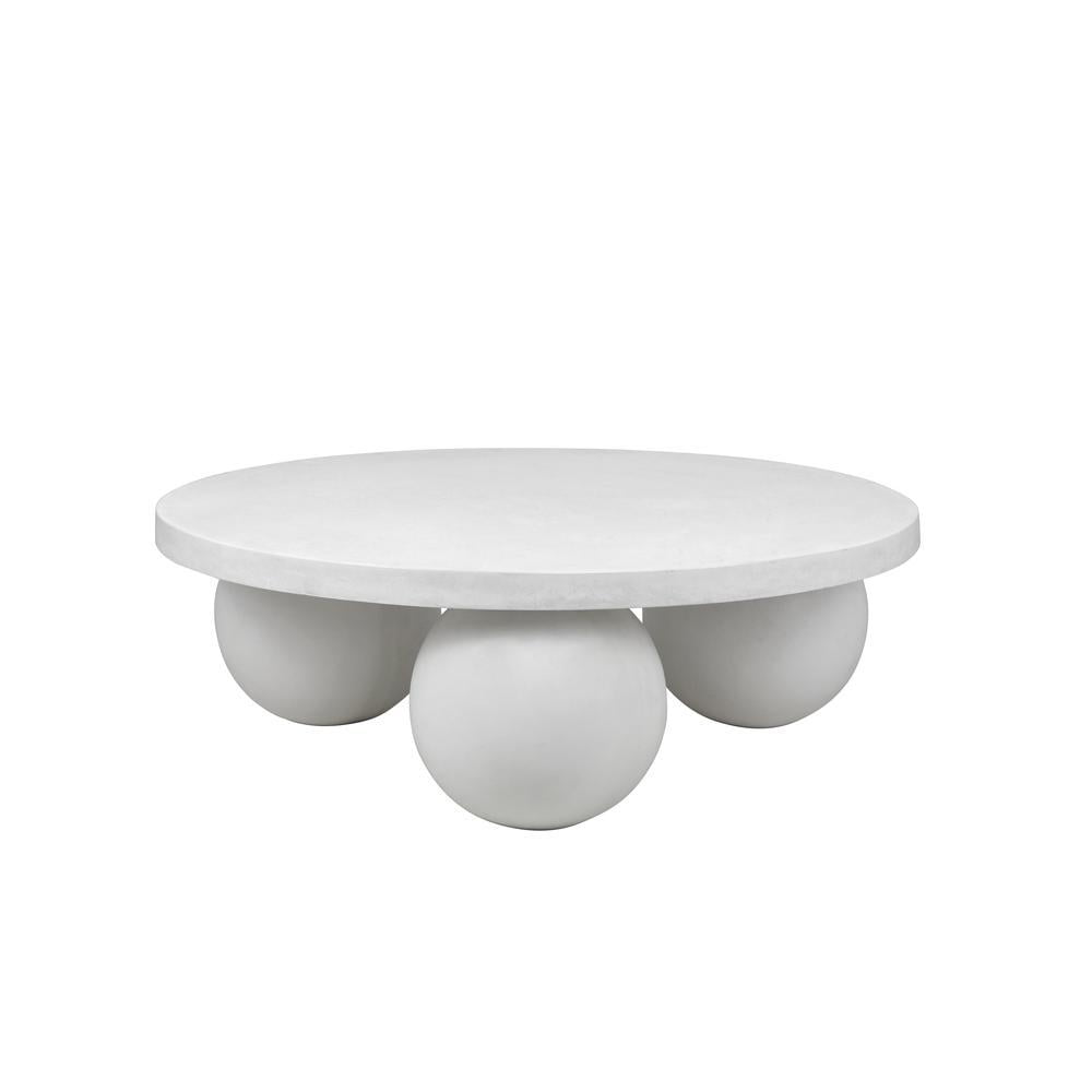 Dani Round Coffee Table Medium In Ivory - Walmart.com