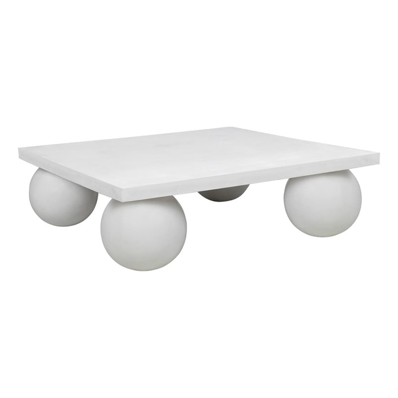 Dani Square Coffee Table Large In Ivory - Walmart.com